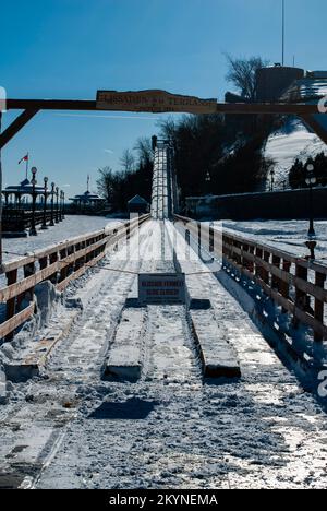Toboggan slide on Dufferin Terrace in Quebec City Stock Photo - Alamy