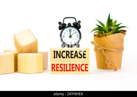 Increase resilience symbol. Concept word Increase resilience typed on ...