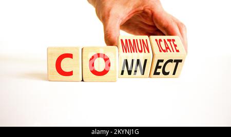 Connnect or communicate symbol. Concept word Connnect or Communicate on ...