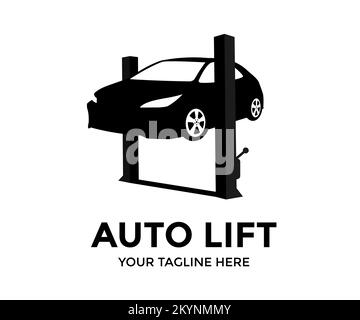 Car elevator icon. Auto Lift outline illustration. Parking lot. Vector ...