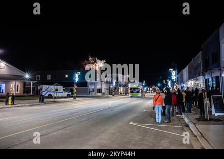 Fenelon Falls Santa Clause Parade Fireworks Stock Photo - Alamy