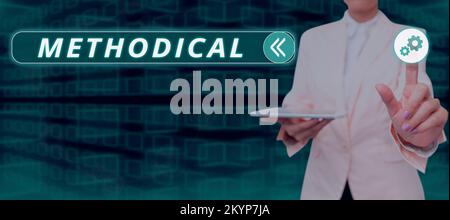 Hand writing sign Methodical. Word Written on System of Methods used in ...