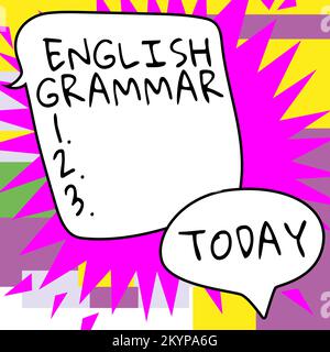 Inspiration showing sign English Grammar. Concept meaning courses cover ...