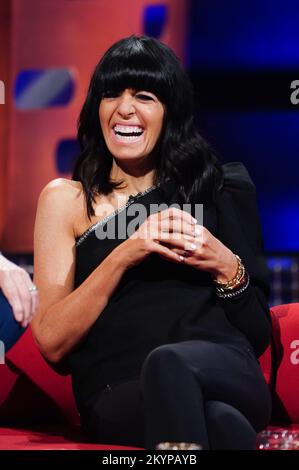 EDITORIAL USE ONLY Claudia Winkleman during the filming for the Graham ...