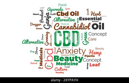 Cbd world cloud background. Health awareness Vector illustration design ...