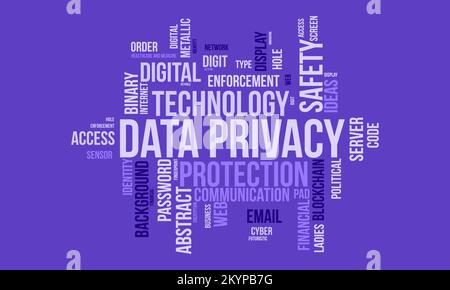 World Data Privacy day January 28 illustration. Personal data ...