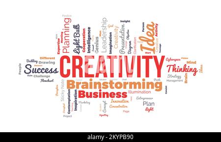 Creativity world cloud background. Appreciation awareness Vector ...