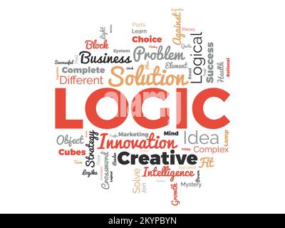 Logic word cloud background. Educational awareness Vector illustration ...