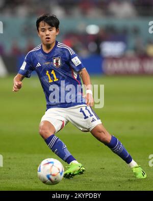 Japan's Takefusa Kubo during the FIFA World Cup Qatar 2022 Asian ...