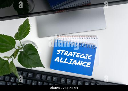 Conceptual caption Strategic Alliance, Business overview on a bond ...