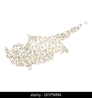 Cyprus Silhouette Pixelated generative pattern illustration Stock ...
