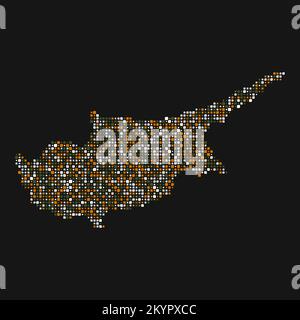 Cyprus Silhouette Pixelated generative pattern illustration Stock ...