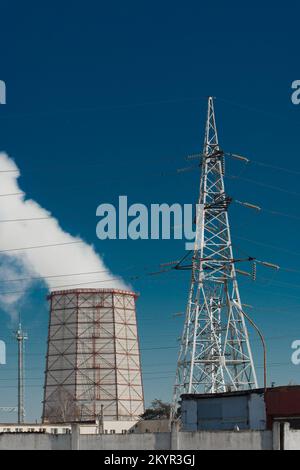 Smoke cooling tower pollution of the surrounding air environment of the ...