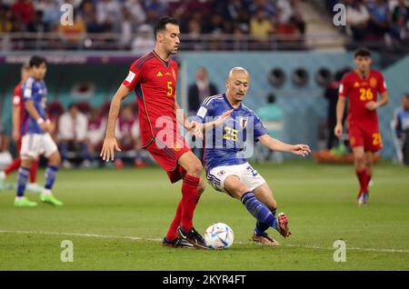 Ar-Rayyan, Qatar - 01/12/2022, Sergio Busquets of Spain during the FIFA ...