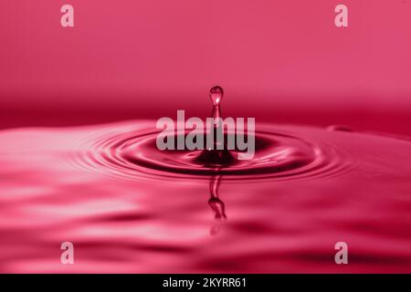 Viva magenta water ripple and water drop. Blank for holiday, Christmas ...