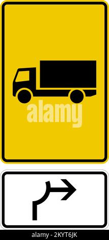 Detour information signs on the roads other than Autobahn. 1. Turn left before the signboard. 2 ...