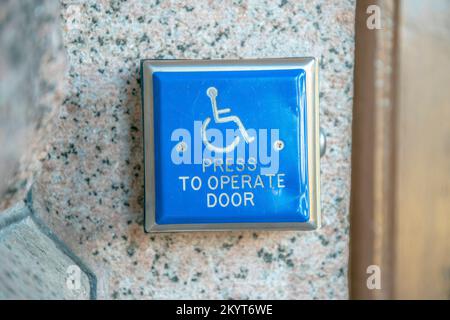 Handicapped disabled access automatic door opener button switch with a ...