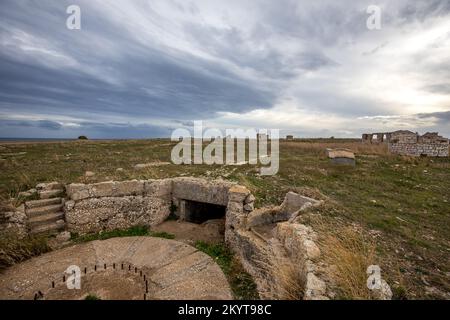 WWii Italian defence placements in Sicily Stock Photo - Alamy