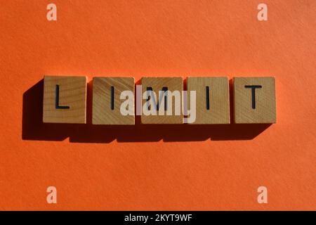 Alphabet letter with word limit in black line hand drawing as bubble ...