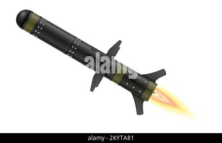 hand portable missile system vector illustration isolated on white ...