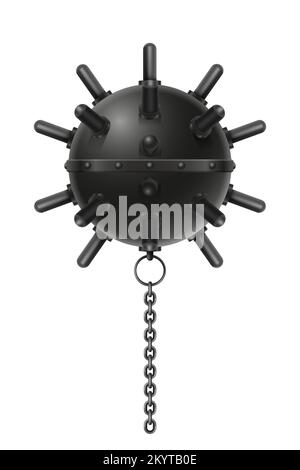 naval deep sea anti ship military mine vector illustration isolated on ...