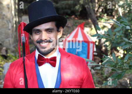 Ring leader in the circus Stock Photo - Alamy