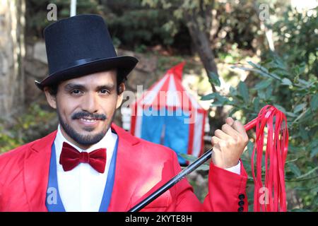 Ring leader in the circus Stock Photo - Alamy