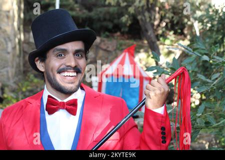 Ring leader in the circus Stock Photo - Alamy