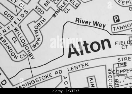 Alton, United Kingdom atlas map town name Stock Photo - Alamy