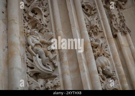 Astronaut sculpture on the facade of New Cathedral of Salamanca Stock ...