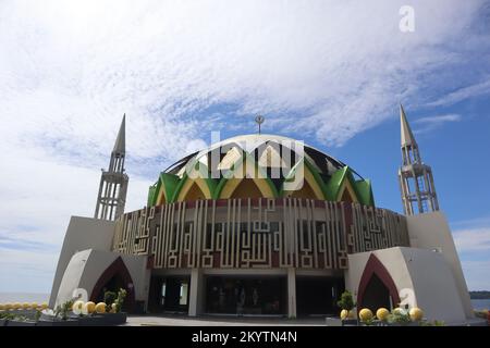 floating mosque in Pare-pare City, Indonesia. Mosque with interesting ...