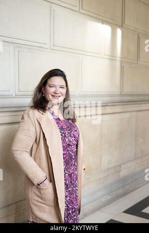 Lawyer Alienor Kamara Cavarroc poses at the courthouse, on November 28 ...
