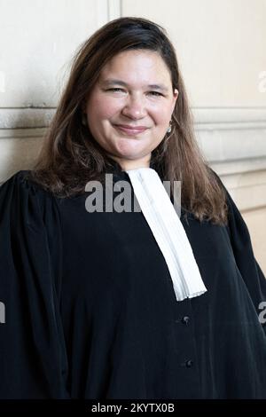 Lawyer Alienor Kamara Cavarroc poses at the courthouse, on November 28 ...