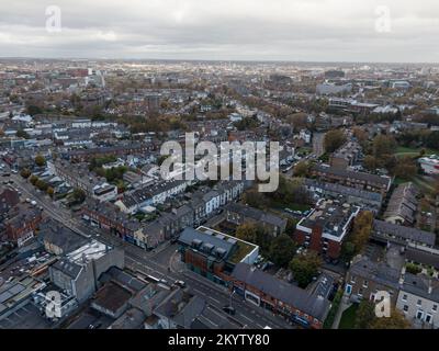 Street and house in the suburbs of Dublin, Ireland, Aerial view Stock ...