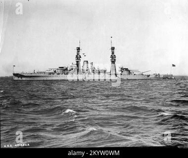 The USS Arizona (BB-39) was a Pennsylvania-class battleship that played ...
