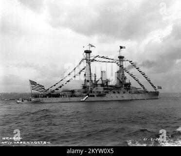 Photograph of the Battleship USS Michigan , Ships, Naval Vessels, Boats ...