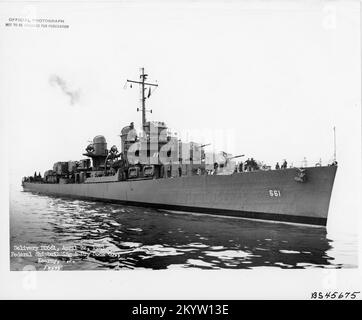 Photograph of the USS Jacob Jones (DD-661) , Ships, Naval Vessels ...