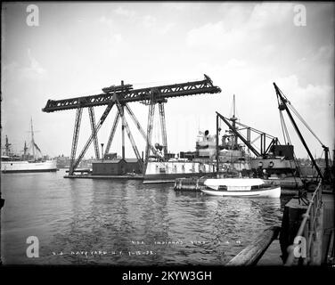 USS Indiana (BB-1) - Guns - Navy Yard, New York , Ships, Naval Vessels ...