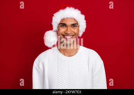 Photo of positive satisfied toothy beaming guy box haircut dressed pink ...