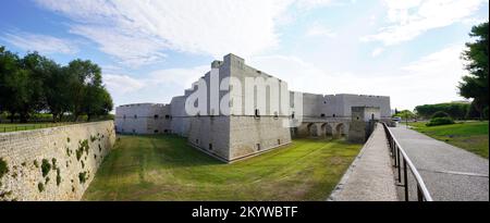 Barletta Castle, Apulia, Italy. Wide angle Stock Photo - Alamy