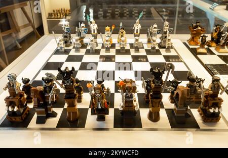 LEGO Knights themed Turkish chess set. Chess sets from Turkey. Chess ...