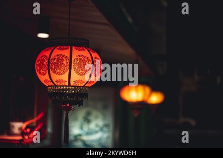 Chinese Lantern at night, in Georgetown Penang, Malaysia Stock Photo ...