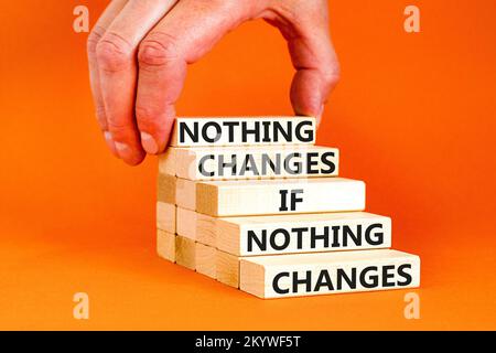 Nothing change symbol. Concept words Nothing changes if nothing changes ...