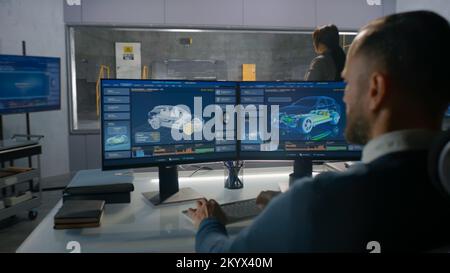 Development engineers are testing driverless autopilot system ...