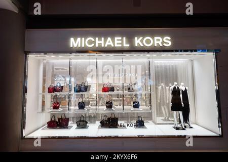 SINGAPORE - NOVEMBER 08, 2015: shopwindow of Michael Kors store ...