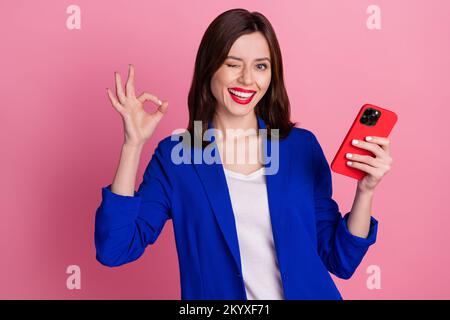 Photo of pretty lady arm presenting empty space novelty cool ...