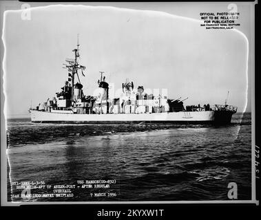DD-832 Hanson , Ships, Naval Vessels, Boats, Naval History, Navy Stock ...