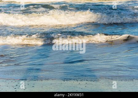 Beach shore with waves. Guaibim beach. City of Valenca, Brazil Stock ...