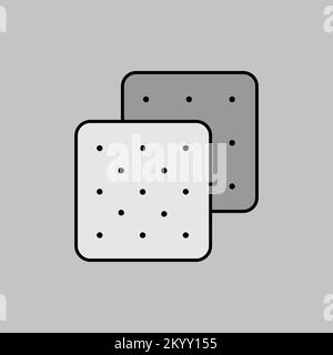 Cookie vector grayscale icon. Fast food sign Stock Vector Image & Art ...