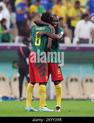 Andre-Frank Zambo Anguissa of Cameroon during the FIFA World Cup Qatar ...